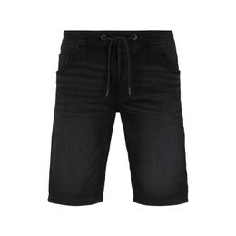Tom Tailor Denim Herren Jeansshorts aus Sweat, schwarz, Gr. XL