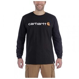 Carhartt - Core Logo L/S - Longsleeve Gr S schwarz