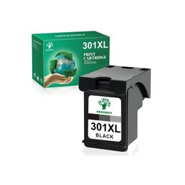 Greensky 1 Schwarz 301XL Kompatible für HP 301 XL Envy 4500 Tintenpatrone (Deskjet 1000 1010)