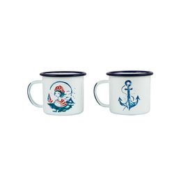 ANEMOSS Rasiermug Anemoss Marine Collection Sailor Girl & Anchor Tassen 2er Set