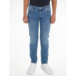 Tommy Hilfiger Straight-Jeans MODERN STRAIGHT mit Logostickereien, blau