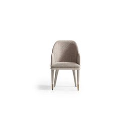 JVmoebel Esszimmerstuhl Küchenstuhl Esszimmerstuhl Stuhl mit Armlehnen Grau Polster Modern (1 St)
