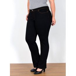 ESRA Straight-Jeans FG4 Straight Jeans Damen High Waist Jeans Stretch Übergröße Plus Size