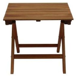Miliboo Niedriger Gartentisch aus Massivholz zusammenklappbar B40 x T40 cm ITZA