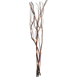 STAR TRADING - Zweig mit led Lichterkette Willow Dewdrop von Dekozweig Weihnachten in Braun und Kupfer, warmweiß, batteriebetrieben, Höhe: 60 cm