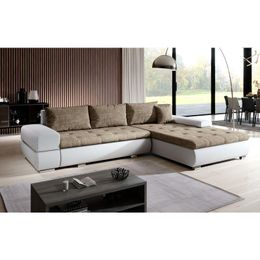Arzo Sofa L-Form Eckcouch Schlafsofa Couch mit Schlaffunktion MA120-BE03 - Furnix