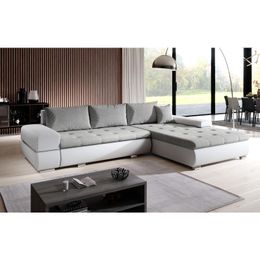 Arzo Sofa L-Form Eckcouch Schlafsofa Couch mit Schlaffunktion MA120-OR90 - Furnix