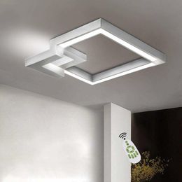 Led Deckenleuchte Wohnzimmer Dimmbar Fernbedienung, Farbewechsel stufenlos warmweiß/neutralweiß/kaltweiß Deckenlampe Geometrisches Design Flur