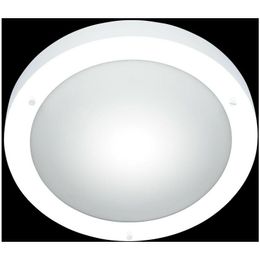 Licht-Erlebnisse - Moderne runde Deckenlampe mit Glasschirm Weiß - Weiß