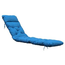 Home Feeling - Deckchair Sitzkissen Sitzpolster Auflage für Liege, 195x49 cm, hellblau