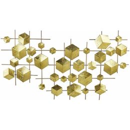 Beliani Wanddekoration Gold Eisen Geometrisch Einteilig Handgemacht Modern Wandobjekt Wanddeko für Schlafzimmer Wohnzimmer Flur Küche Esszimmer - Gold