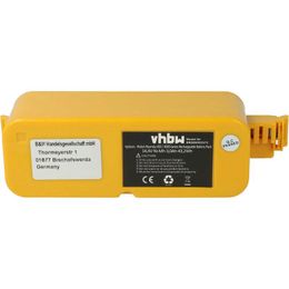 vhbw - Akku kompatibel mit iRobot Roomba 5105, 5210, 5250, 4905, 4978, Discovery 400, Discovery se, FloorVac 400 Staubsauger, Gelb (3000mAh, 14,4V,