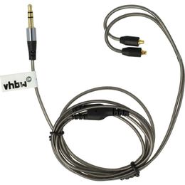 vhbw - Audio aux Kabel kompatibel mit Logitech Ultimate Ears ue 900 Kopfhörer - Audiokabel 3,5 mm Klinkenstecker, 120 cm, Grau