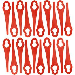 20x Ersatz-Messer kompatibel mit Ikra iart 2520, iart 2520 li, iat 20-1M, icgt 2025 Rasentrimmer - Ersatzklinge, Rot, Nylon / Kunststoff - vhbw