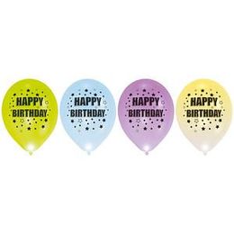 Amscan® Luftballons LED Happy Birthday bunt, 4 St.