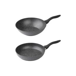 Ernesto® Aluminium-Pfanne / -Wok, 28 cm, in Granitoptik