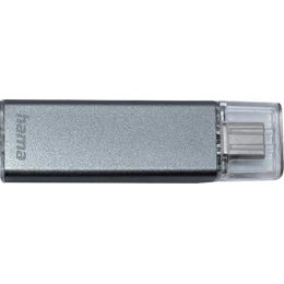 Hama USB-Stick "Uni-C Classic", USB-C 3.1, 32GB, 70 MB/s, Anthrazit USB-Stick (Lesegeschwindigkeit 70 MB/s), grau