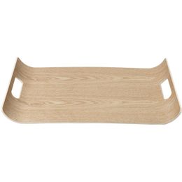 Blomus Tablett WILO, Holz, in robustem Naturlook, beige