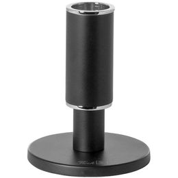 Fink Kerzenleuchter RITMO (1 St), Stabkerzenhalter aus Aluminium, schwarz|silberfarben