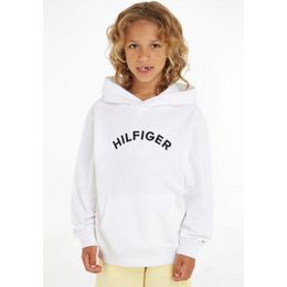 Tommy Hilfiger Kapuzensweatshirt U HILFIGER ARCHED HOODY mit Markenlabel, weiß