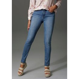 Aniston CASUAL Slim-fit-Jeans regular Waist, blau