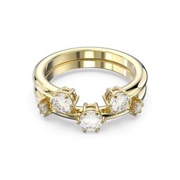 Swarovski Fingerring Constella Ring Set, 5640959/60/61/62/63, 5640964/65/66/-67/68, mit Swarovski® Kristall, gelb|goldfarben
