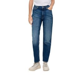QS 5-Pocket-Jeans mit geradem Beinverlauf, blau