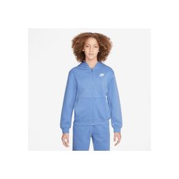 Nike Sportswear Kapuzensweatjacke CLUB FLEECE BIG KIDS' FULL-ZIP HOODIE, blau