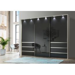 Wiemann Schwebetürenschrank Malibu, stilvolles Design, Made in Germany mit Glasfront, in verschiedenen Breiten, Schubladen mit Selbsteinzug, weiß