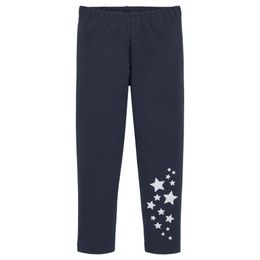 Kidsworld Sweatleggings für kleine Mädchen mit reflektierenden Sternen am Bein, blau