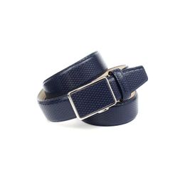 Anthoni Crown Ledergürtel für blaue Schuhe mit perforiertem Leder, blau