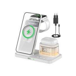 JOEAIS Kabelloses Ladestation 5 in 1 Induktive Ladegerät Wireless Charger Induktions-Ladegerät (für SmartWatch