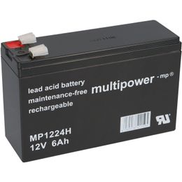 Multipower Multipower Blei-Akku MP1224H 12V 6Ah Hochstrom Faston 6
