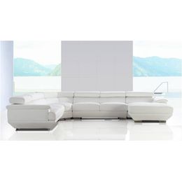 JVmoebel Ecksofa Design Ecksofa Leder Sofa Couch Wohnlandschaft + Couchtisch Sofort