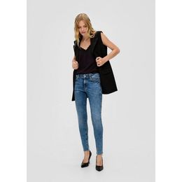 QS Stoffhose Jeans Sadie / Skinny Fit / Mid Rise / Skinny Leg Waschung