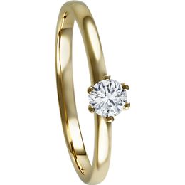 VANDENBERG Damen Ring, 585er Gelbgold mit 1 Diamant, ca. 0,25 Karat, gold, 52