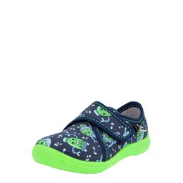 Beck Hausschuh 'Robots' Jungen Gr&ouml;&szlig;e 28 navy / hellblau / limette / wei&szlig;