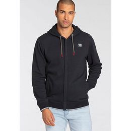 Bruno Banani Kapuzensweatjacke mit mehrfarbigen Kordeln, grau