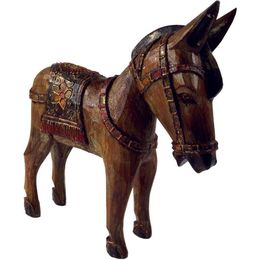 Guru-Shop Dekofigur Geschnitztes Pferd