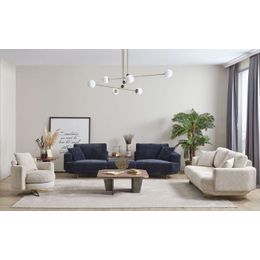 JVmoebel Wohnzimmer-Set Wohnzimmer Sofa Set 4+3+1 Sitzer Design Couch Möbel Textil Polster