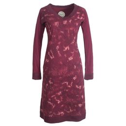 Vishes Jerseykleid Langarm Tie-Dye Batik-Kleid Blumenkleid Sweatkleid Ethno