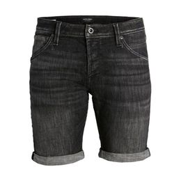 Jack & Jones Jack & Jones Jeansshorts Knielange Jeans Shorts Übergröße JJIRICK JJFOX 6002 in Schwarz