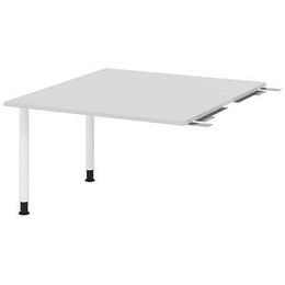 Hammerbacher Verbindungsplatte höhenverstellbar KT12C lichtgrau, weiß rechteckig 120,0 x 130,0 x 72,0 - 74,0 cm