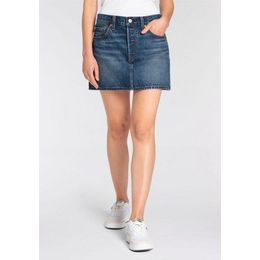 Levi's Levi's® Jeansrock ICON SKIRT mit Used-Effekten und ausgefransten Kanten, blau