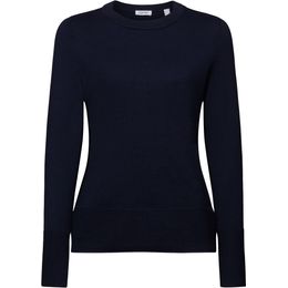 Esprit Pullover, Baumwolle, Rippbündchen für Damen, blau, S