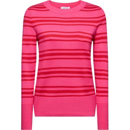 Esprit Pullover, Streifen, Baumwolle, für Damen, pink, M