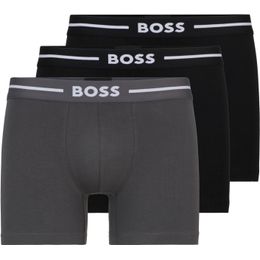 BOSS Bold Boxershorts kurz, Logo-Print, 3er Pack, für Herren, schwarz, XL
