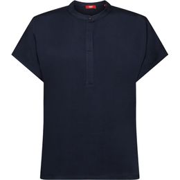 Esprit T-Shirt, Stehkragen, für Damen, blau, XL