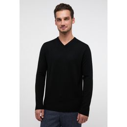 Eterna Strickpullover schwarz S S V-Ausschnitt