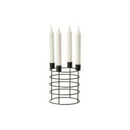 Spetebo Adventskranz Metall Advents Kerzenständer schwarz 15 cm